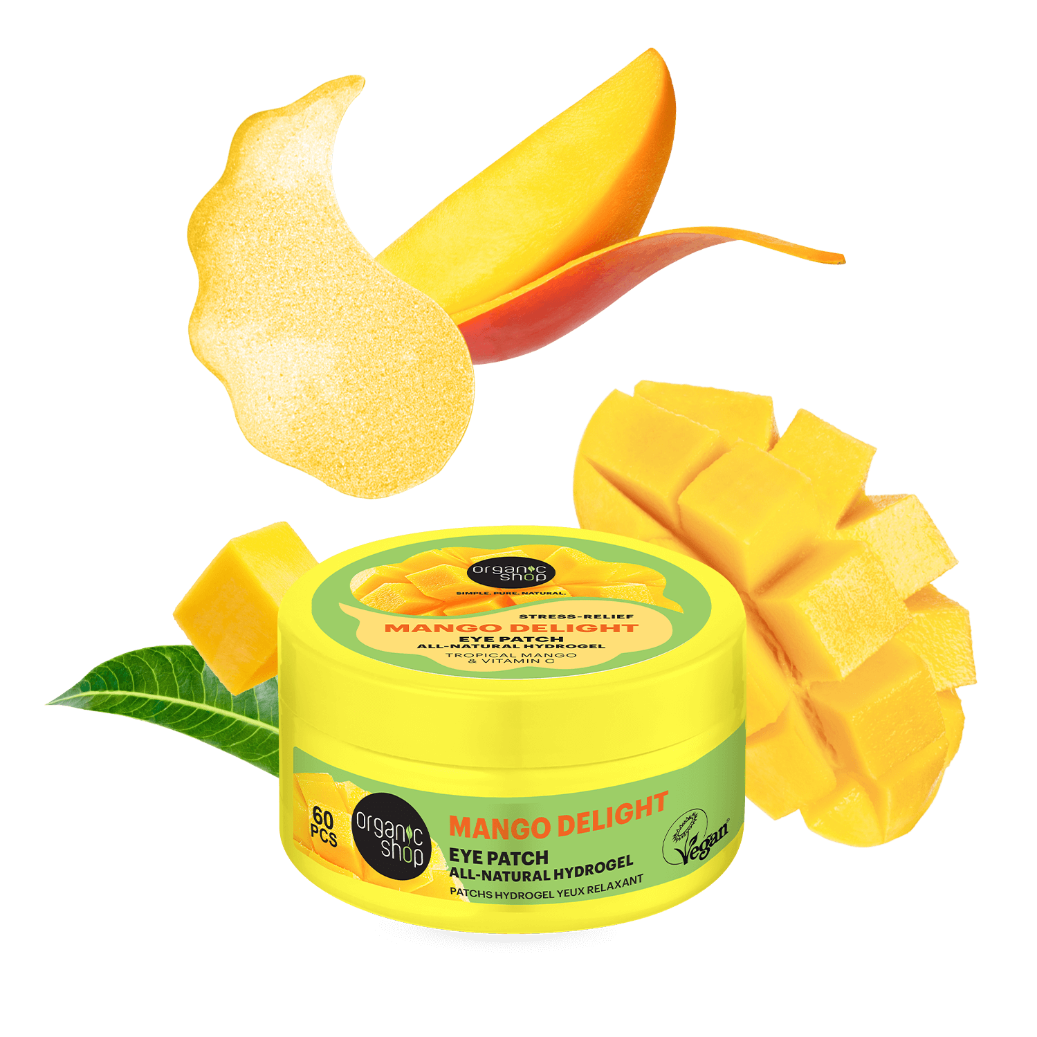 Mango Delight Stress Relief Natural Hydrogel Eye Patch – Organic Shop
