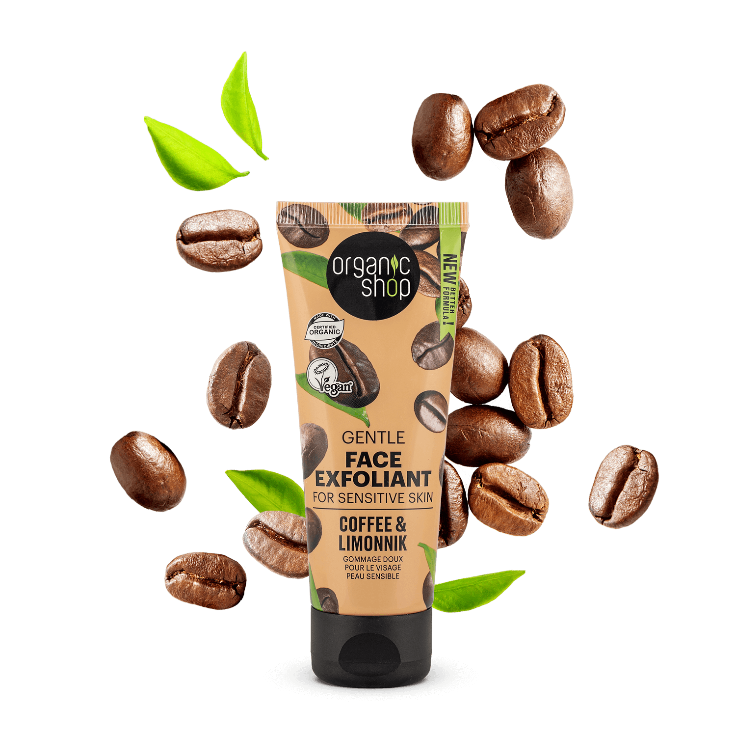 Gentle Face Exfoliant For Sensitive Skin Coffee & Limonnik – Organic Shop